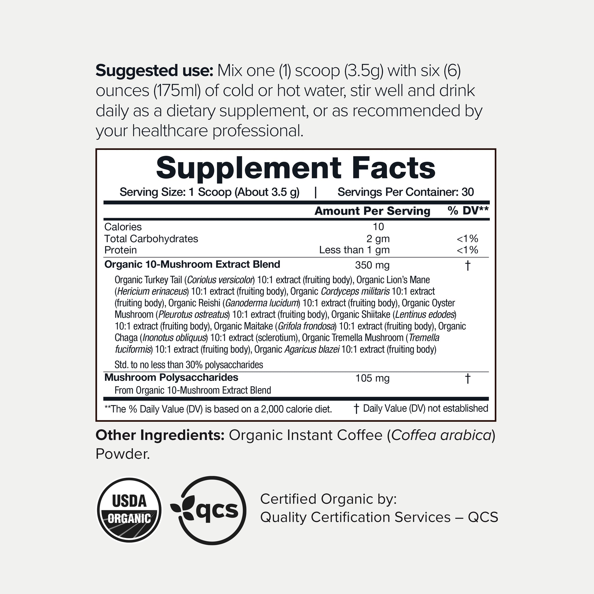 Mushroom Coffee 10:1 – Toniiq - Elevated Nutrients